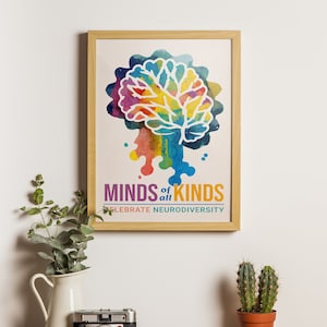 Minds of All Kinds Celebrate Neurodiversity Printable Wall Art, Autism ...