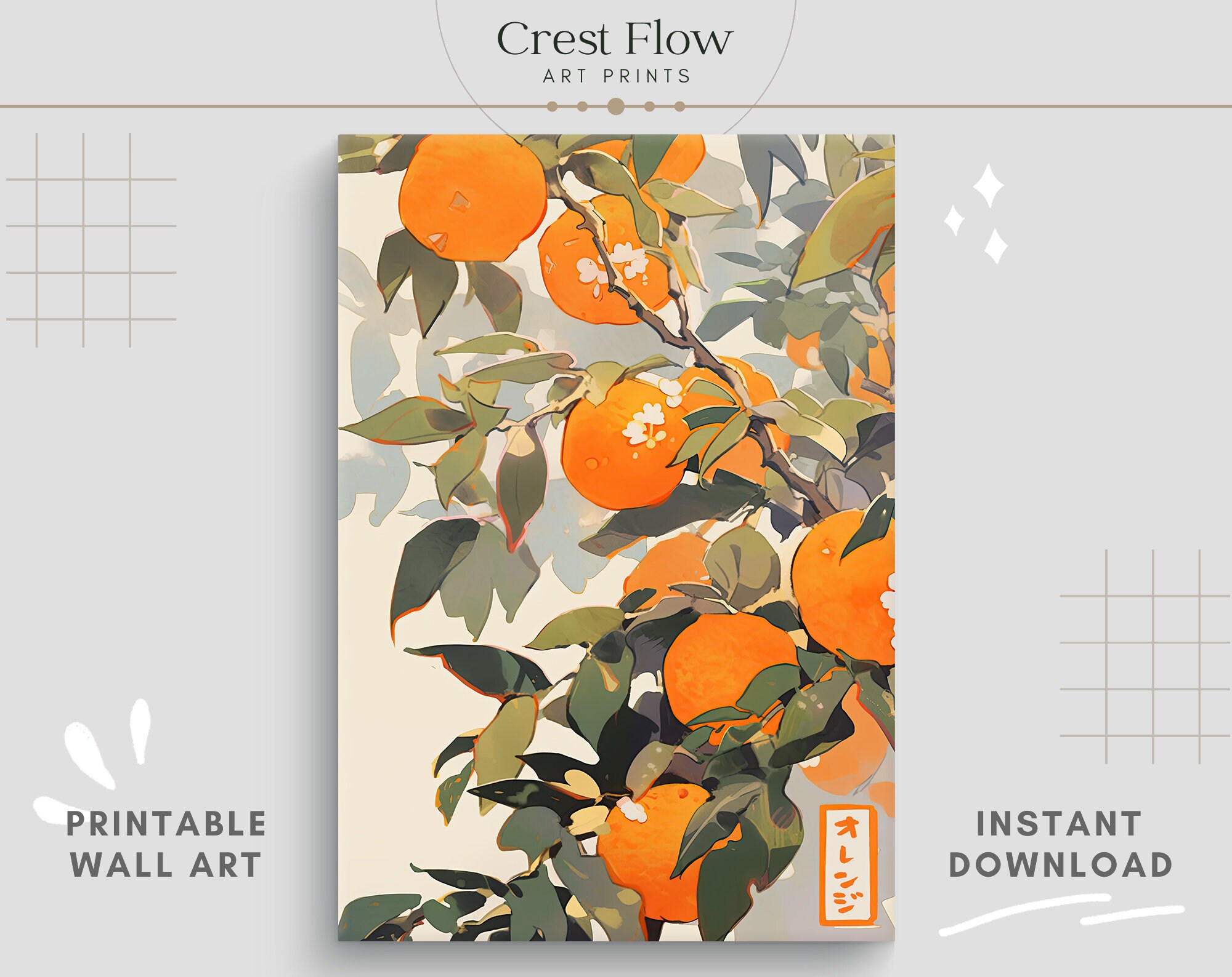 Oranges Poster Printable Citrus Fruit Minimalist Wall Art - Etsy