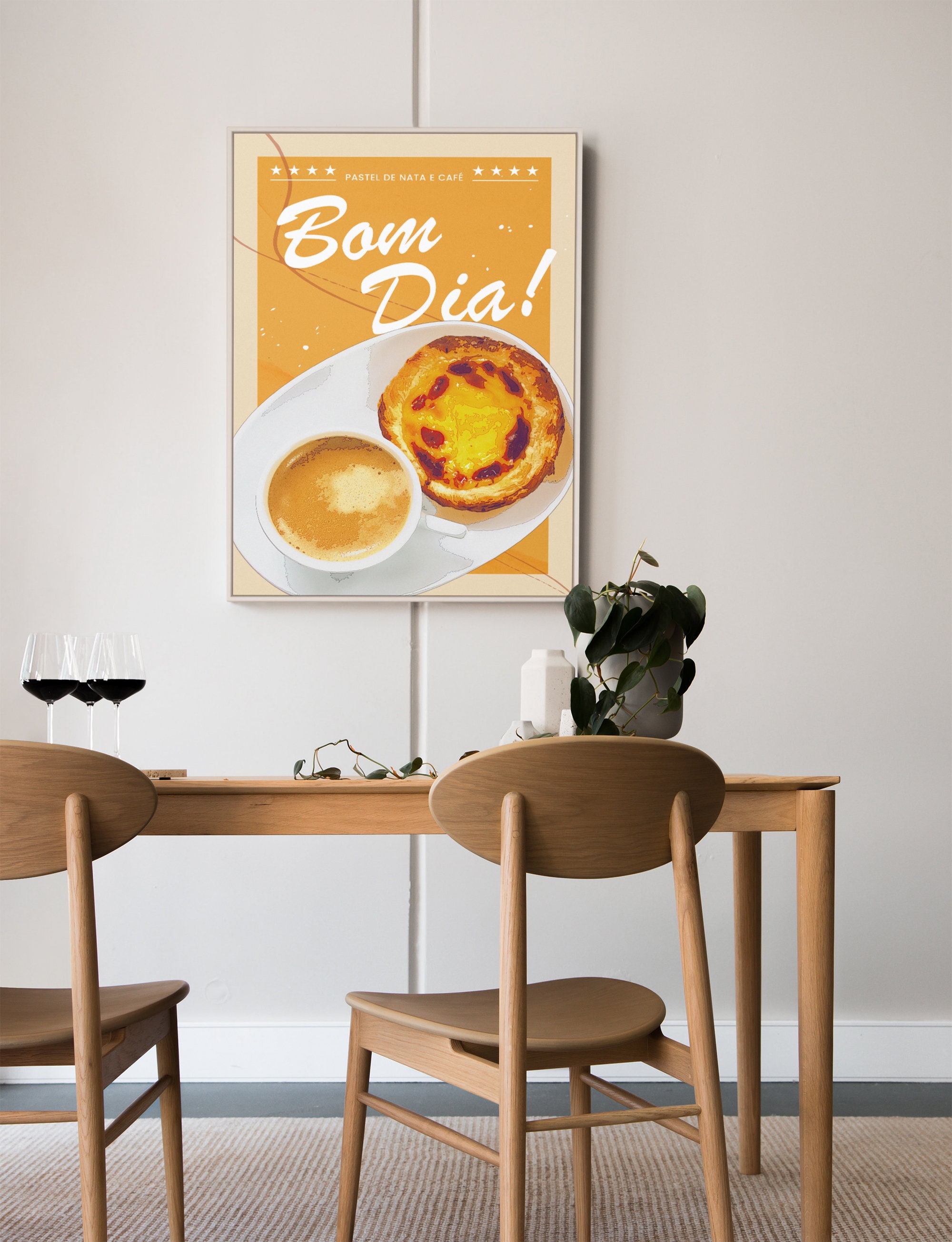 Pastel De Nata Poster Printable Portuguese Pastry Minimalist - Etsy
