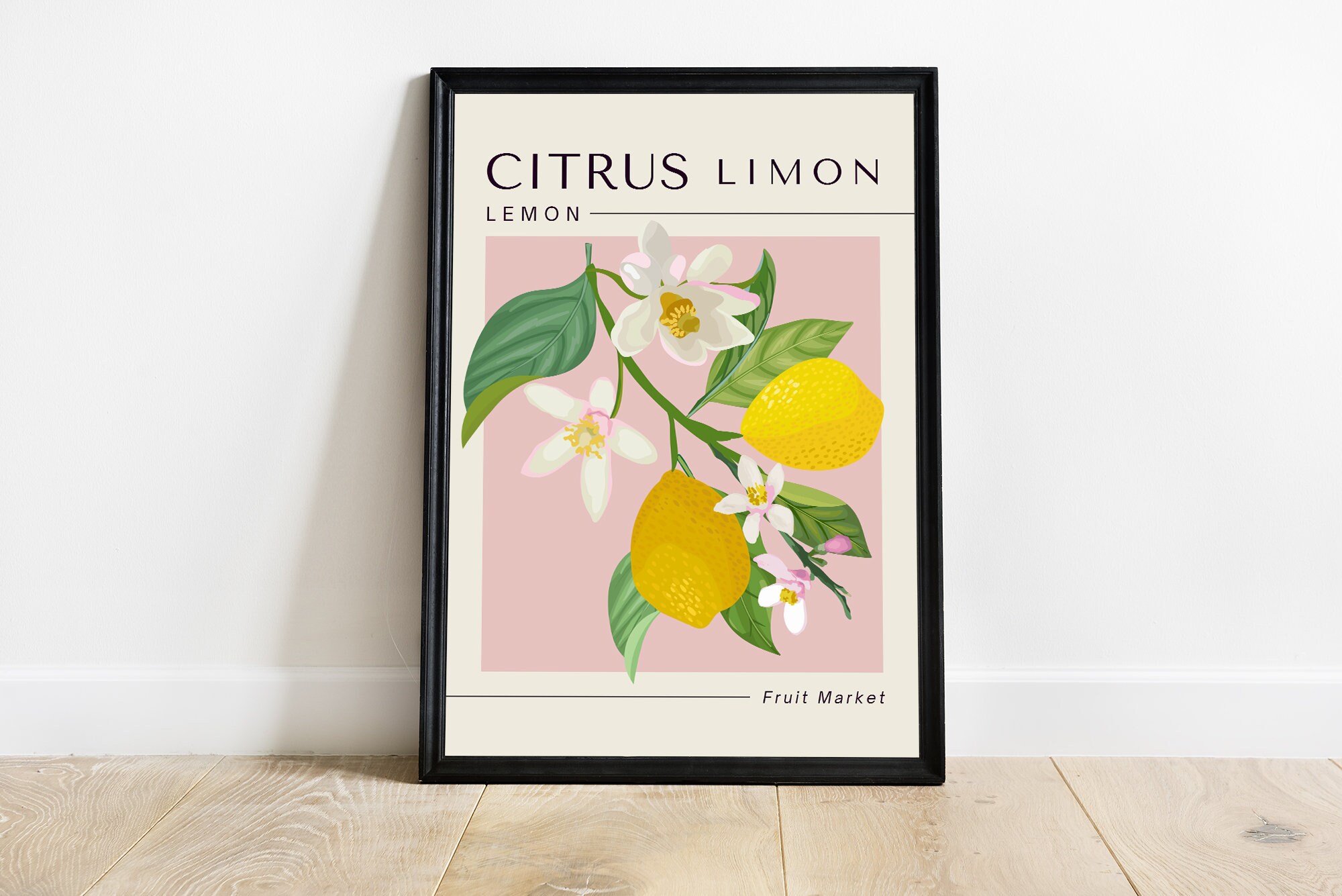 Set of 3 Citrus Fruits Poster Printable | Lemon Orange Lime Minimalist ...