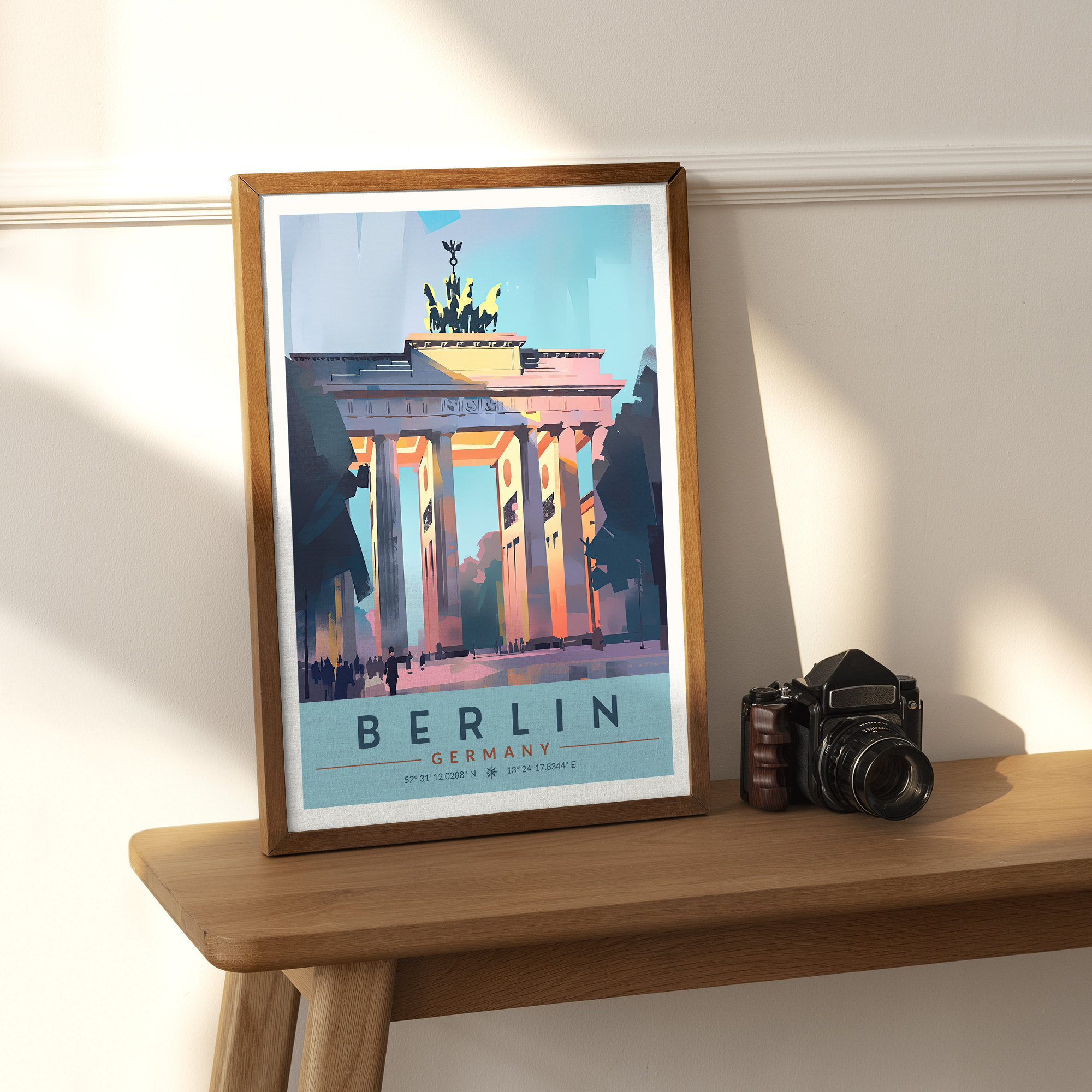 Berlin Germany Poster Printable | Urban City Landscape Retro Vintage ...