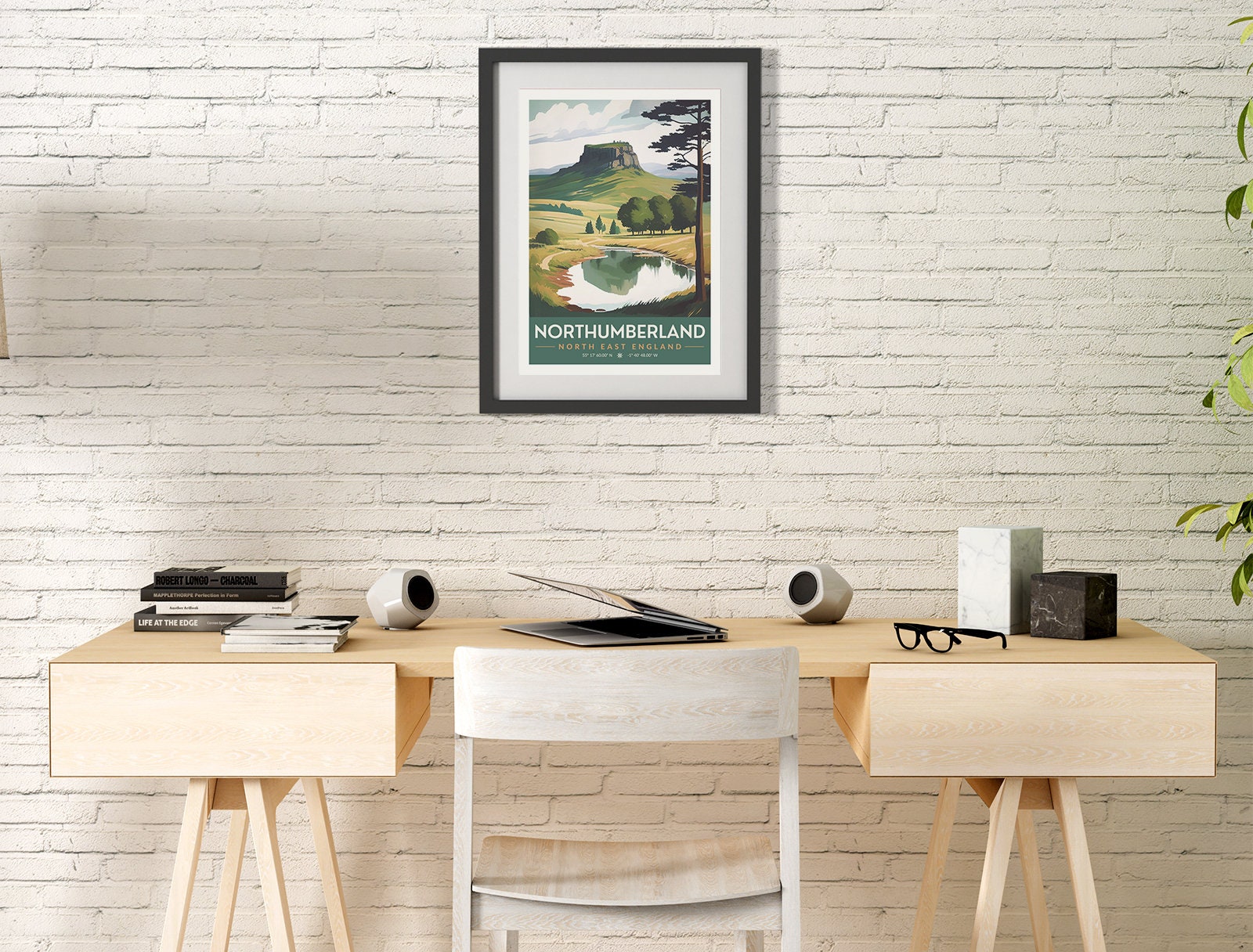 Northumberland National Park Poster Printable, North East England Retro ...