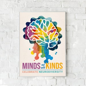Minds of All Kinds Celebrate Neurodiversity Printable Wall Art, Autism ...