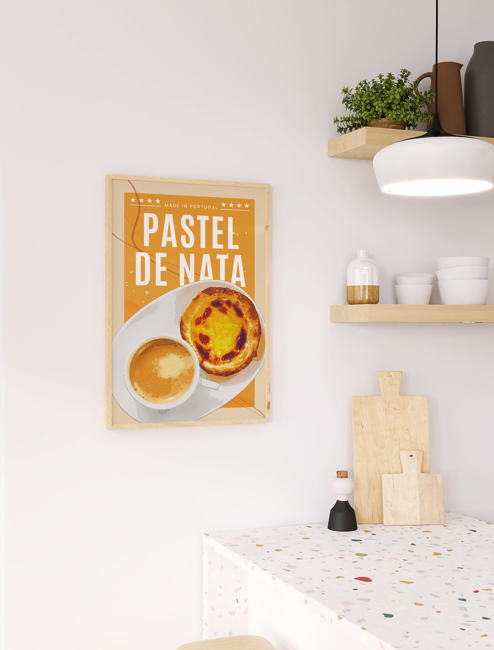 Pastel De Nata Poster Printable Portuguese Pastry Minimalist - Etsy