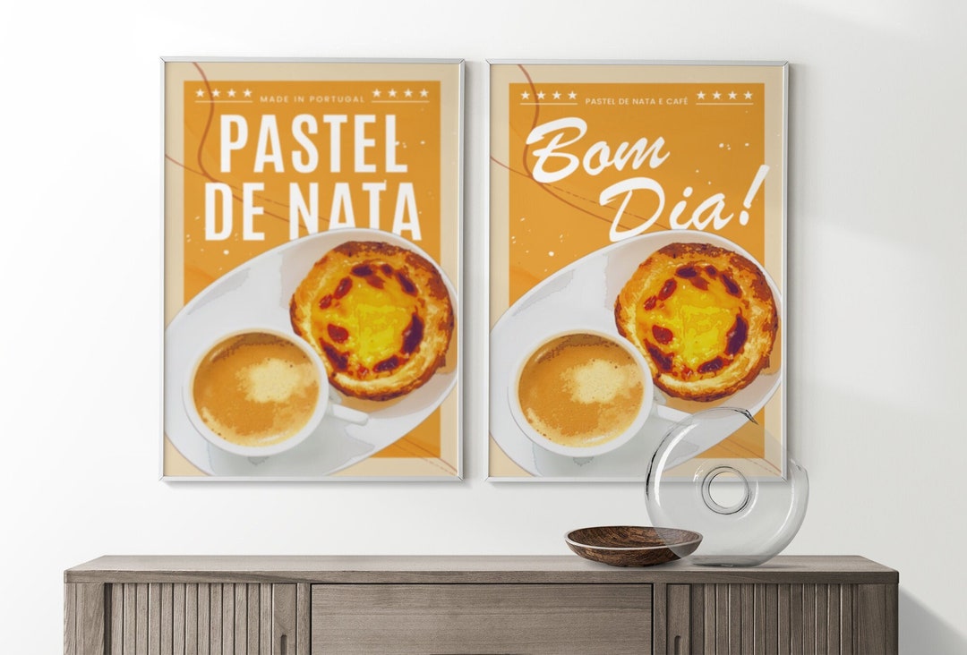 Pastel De Nata Poster Printable Portuguese Pastry Minimalist - Etsy