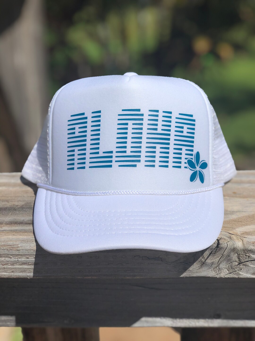 Aloha Plumeria Foam Mesh Trucker Hat, Made in Hawaii - Etsy