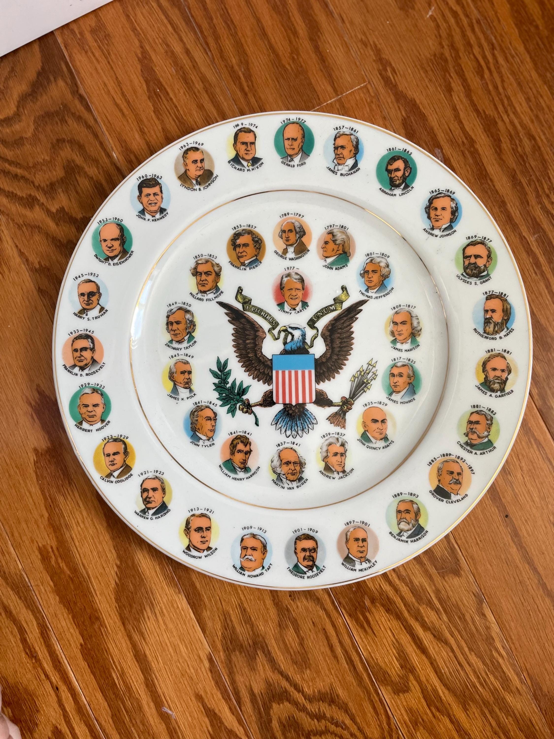 1977 President Jimmy Carter and Past Presidents Commerative Plate 10 ...