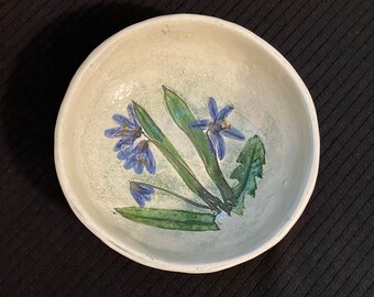 Garden Flowers Bowl Salt Marsh Pottery - Etsy