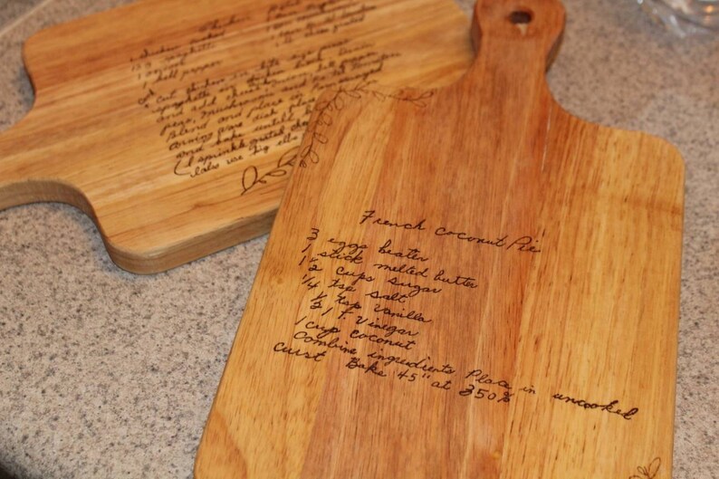 Custom Serving Board Family Recipe Serving Board | Etsy