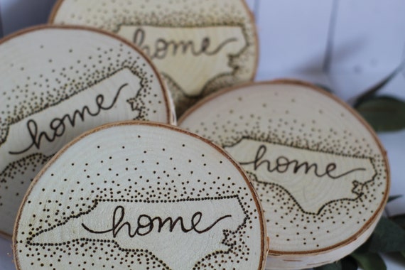 State Outline Coasters Custom Coaster Birch Coasters Wood | Etsy