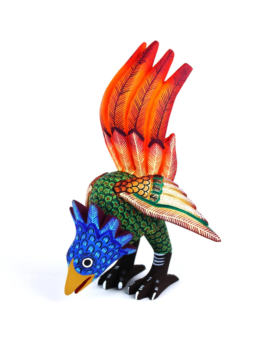 Oaxacan Wood Carving Alebrije Small but Mighty Rooster by Lauro Ramirez ...