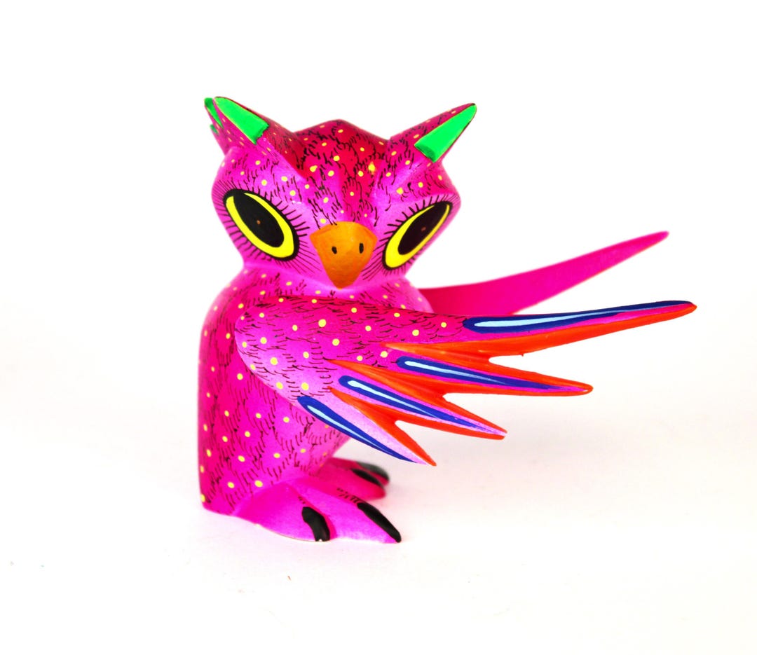 Oaxacan Wood Carving Alebrije Owl by Hilario Blas Mexican Folk Art ...