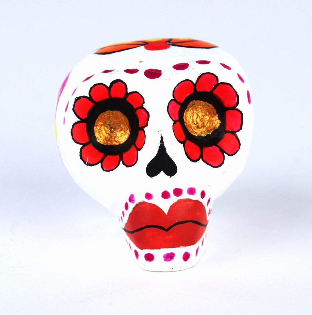 Oaxacan Wood Carving Small Skeleton Skull Calavera Day of the Dead by ...