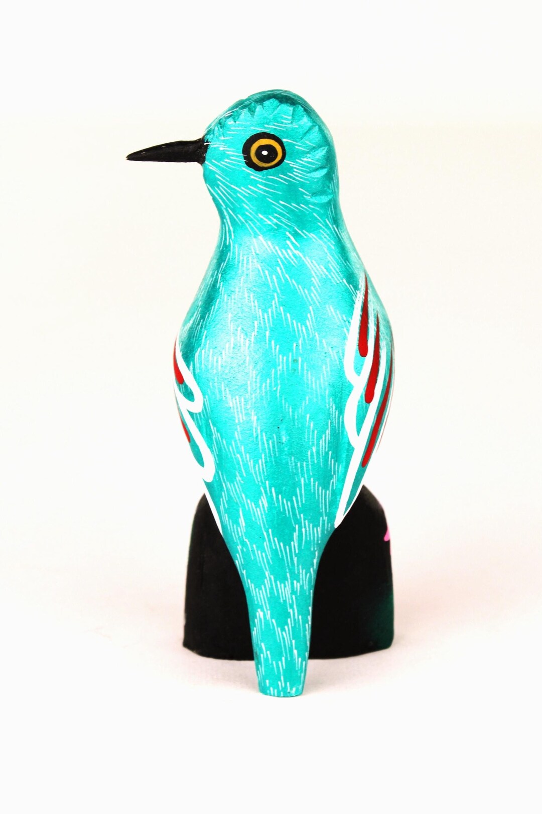 Oaxaca Wood Carving Teal Quetzal Bird Alebrije by Javier Blas Mexican ...