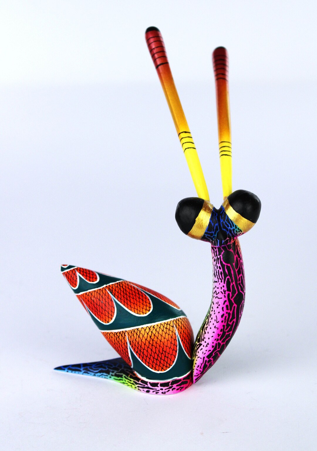 Oaxacan Wood Carving Snail by Victoria Blas Mexican Folk Art Alebrije ...