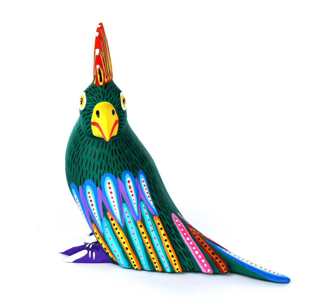Oaxacan Wood Carving Quetzal Bird by Armando Jimenez Mexican Folk Art ...