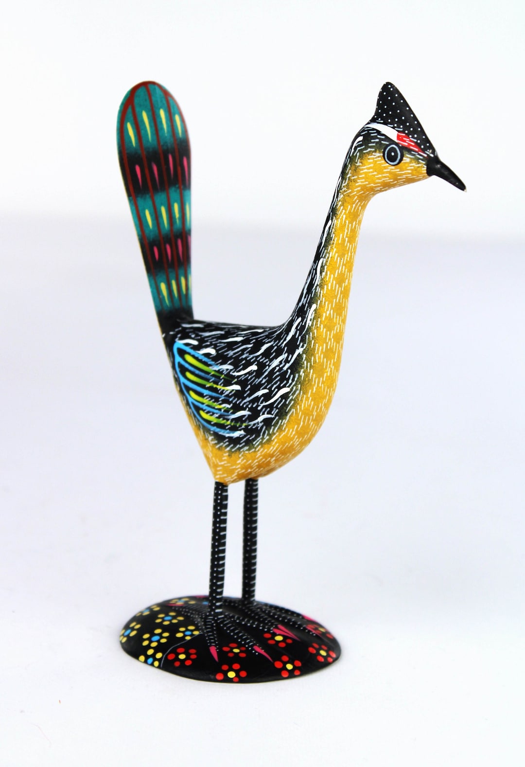 Oaxacan Wood Carving Road Runner Bird Alebrije by Javier Blas Mexican ...
