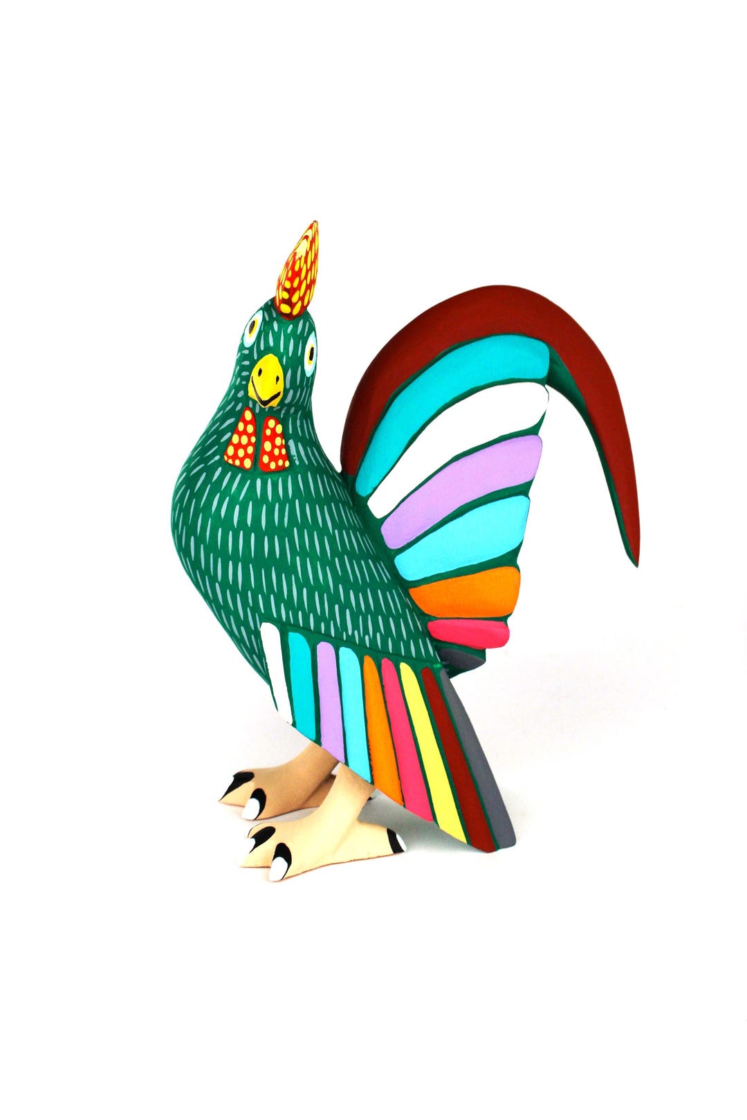 Oaxacan Wood Carving Cool Rooster Bird by Armando Jimenez Alebrije ...