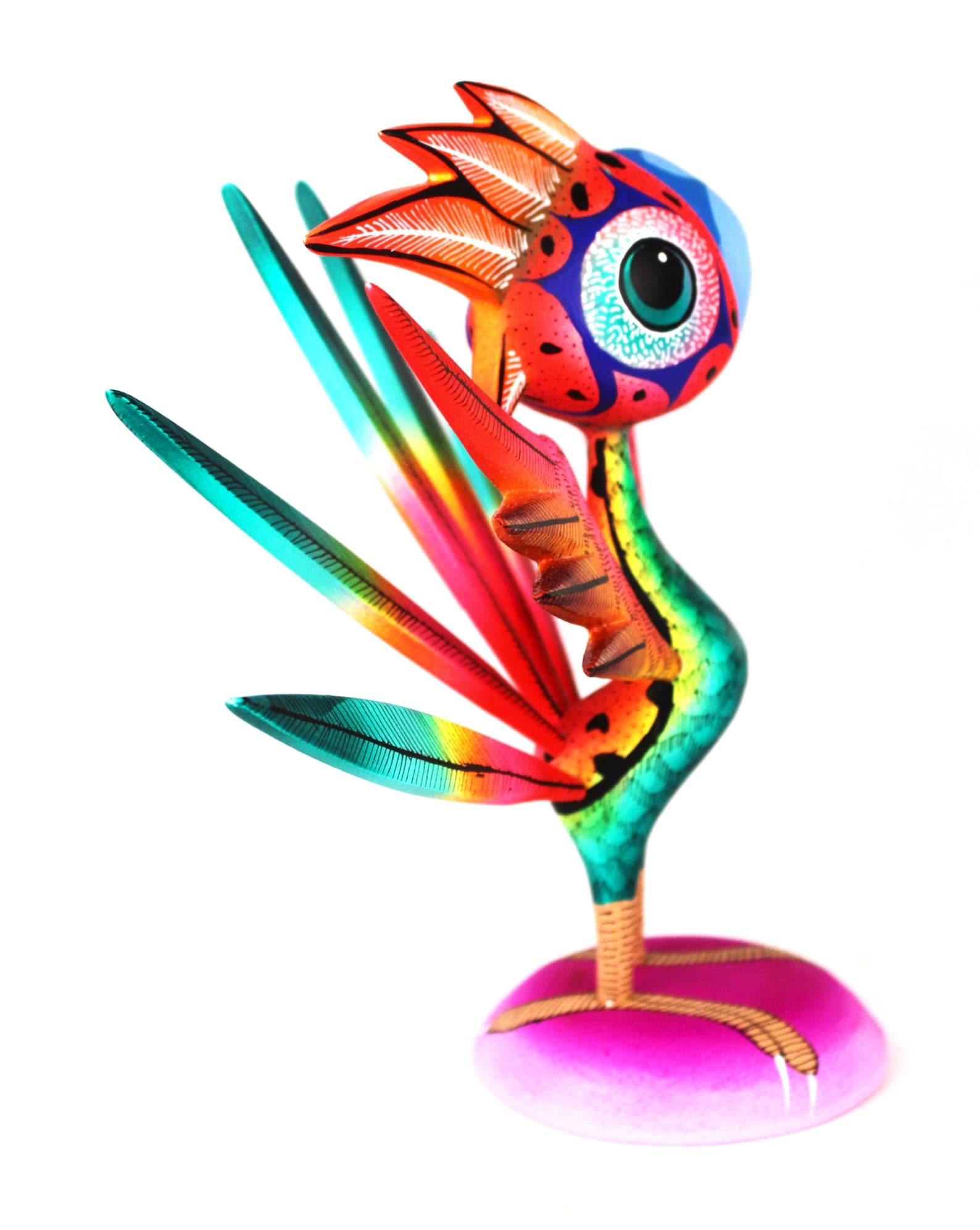 Oaxaca Wood Carving Parrot Macaw Bird by Victoria Blas Oaxacan Mexican ...