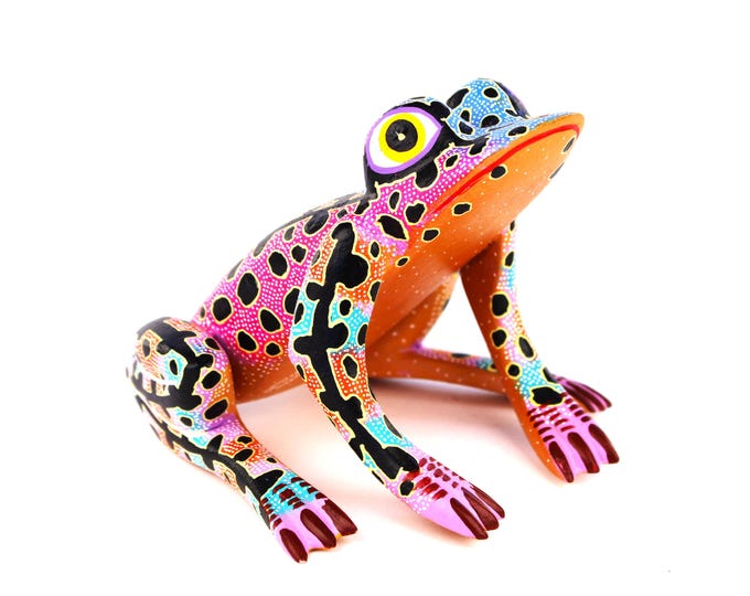 BAT MURCIÉLAGO Woodcarving, Colorful Oaxacan Alebrije, Mexican Folk Art ...
