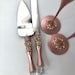 Rose Gold Wedding Glasses and Cake Server Rose Gold Unity - Etsy