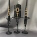Black Unity Candle Set Black Candle Holders Gothic Wedding Candles ...