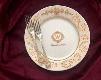 Engagement Ring Box Wedding Rings Box With Gold Crystals and White ...