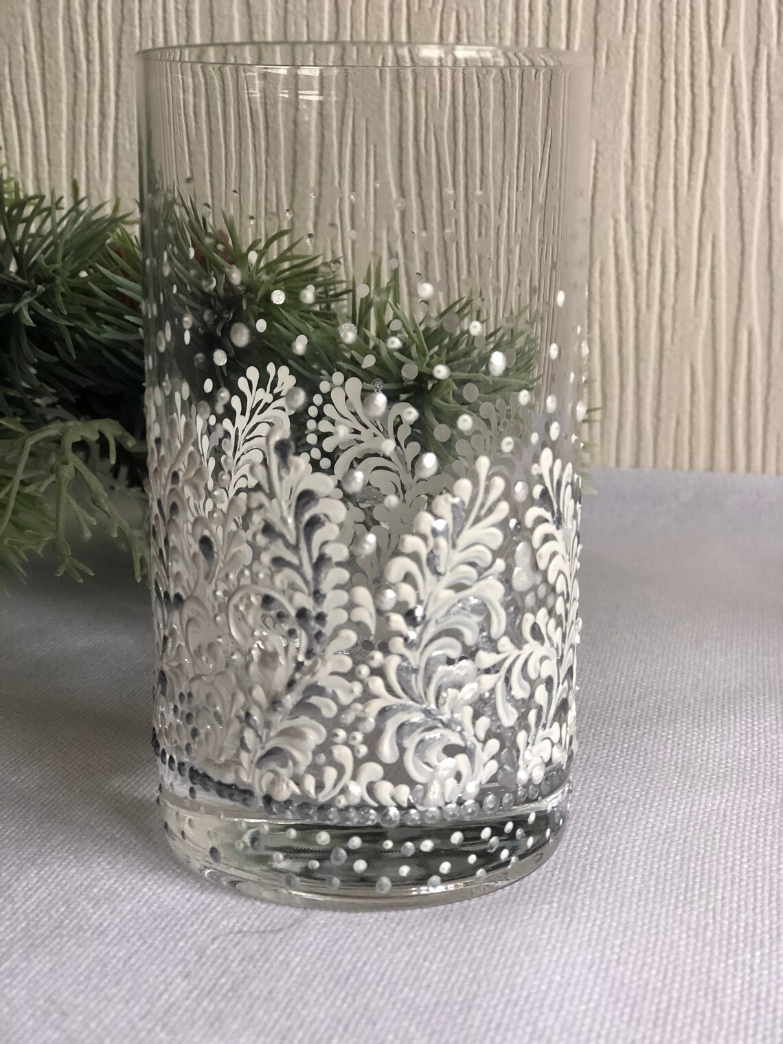 Christmas Tree Glasses Handmade Fir Glasses Snowflakes Glasses - Etsy