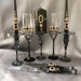 Black Unity Candle Set Black Candle Holders Gothic Wedding Candles ...