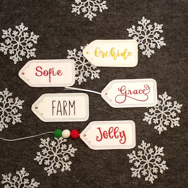 Christmas Name Tag - Etsy