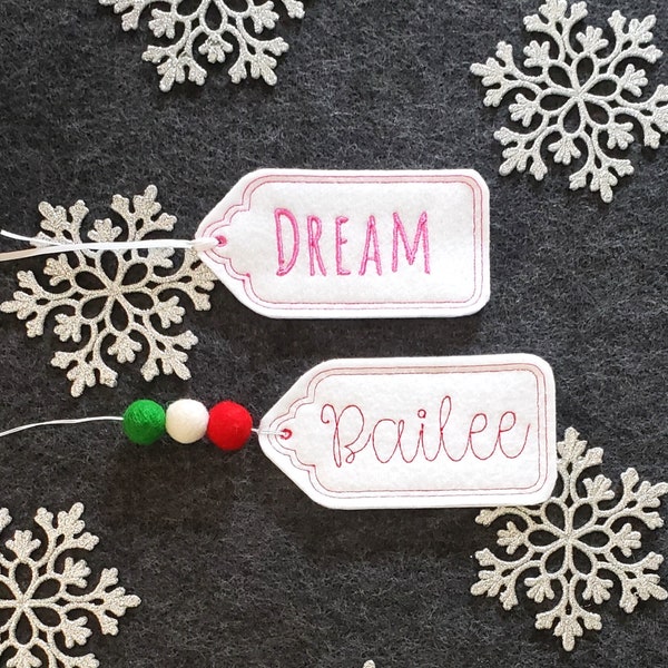 Stocking Name Tag - Etsy
