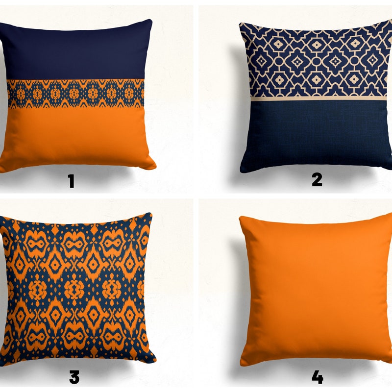 Orange Cushions - Etsy