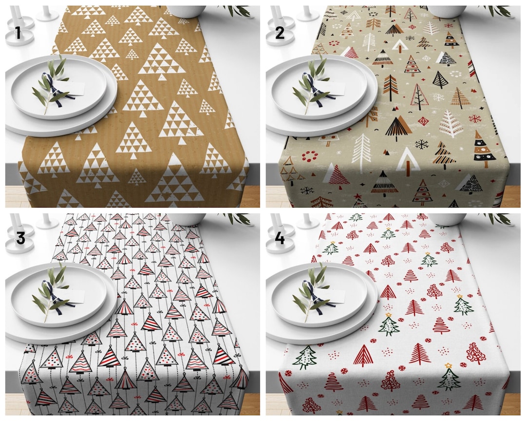 Christmas Tree Table Runner,christmas Home Decoration,winter Trend ...