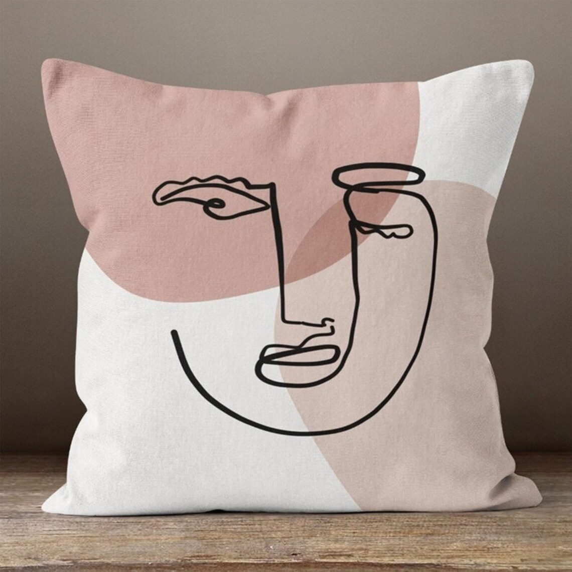 Line Art Face Themed Throw Pillows/abstract Face Cartoon Woman - Etsy UK