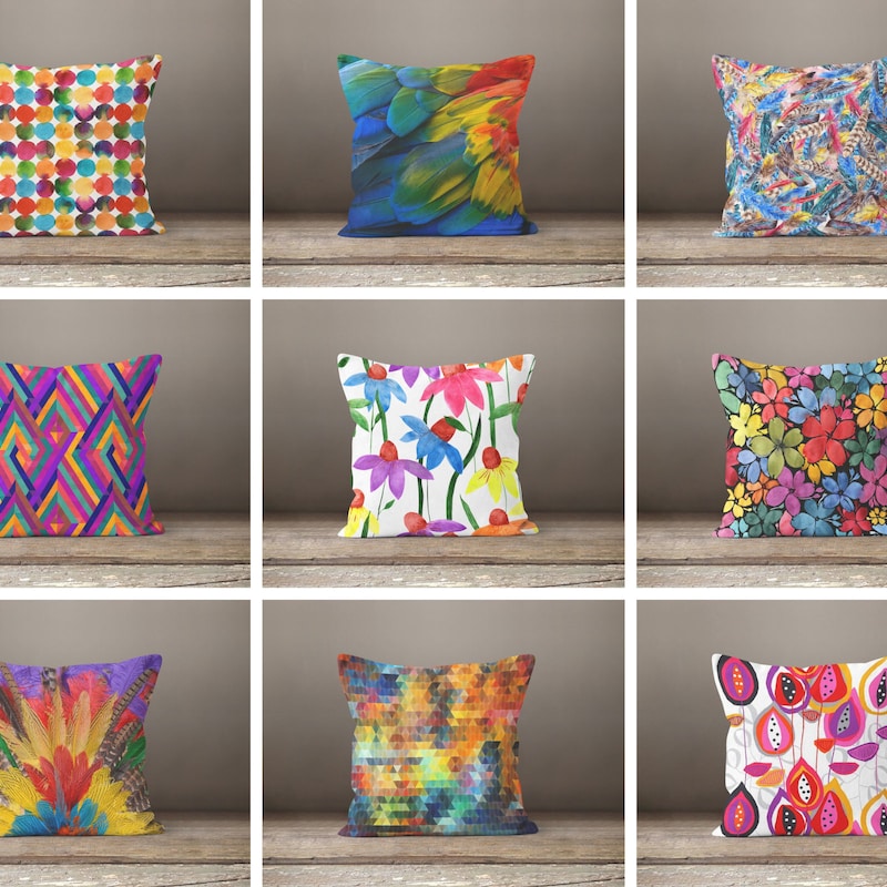 Colorful Pillow Case - Etsy