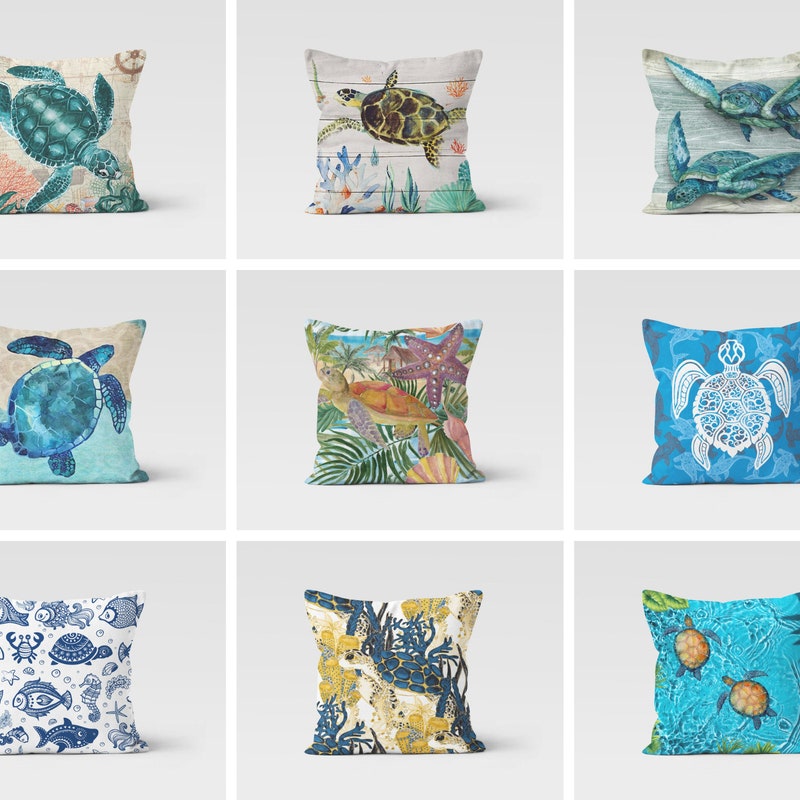 Sea Turtles Pillows - Etsy UK