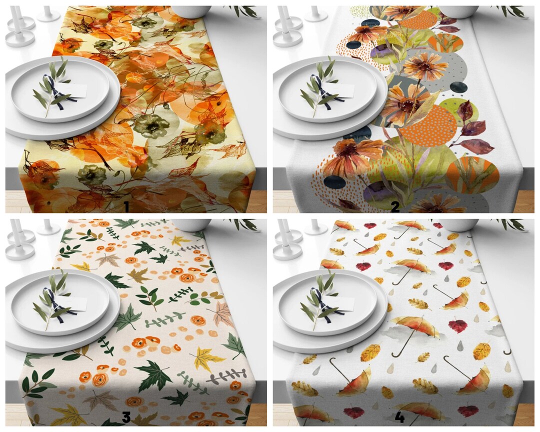 Autumn Table Runner/fall Trend Table Runner/halloween Kitchen Runner ...
