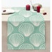 Coastal Sea Pattern Table Runner, Seashell Table Cloth, Water Green ...