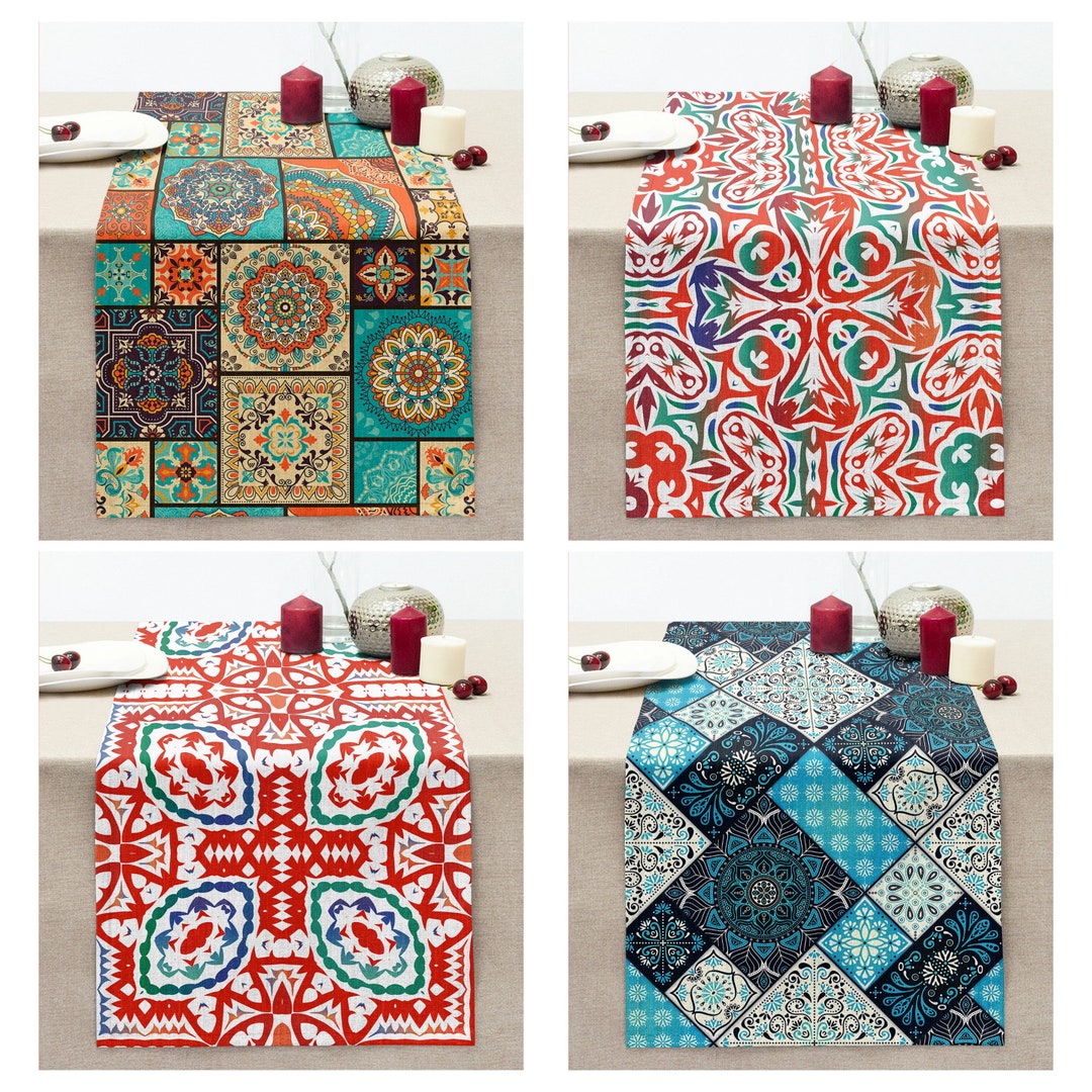 Authentic Kilim Table Runner, Ethnic Rug Table Decoration, Decorative ...