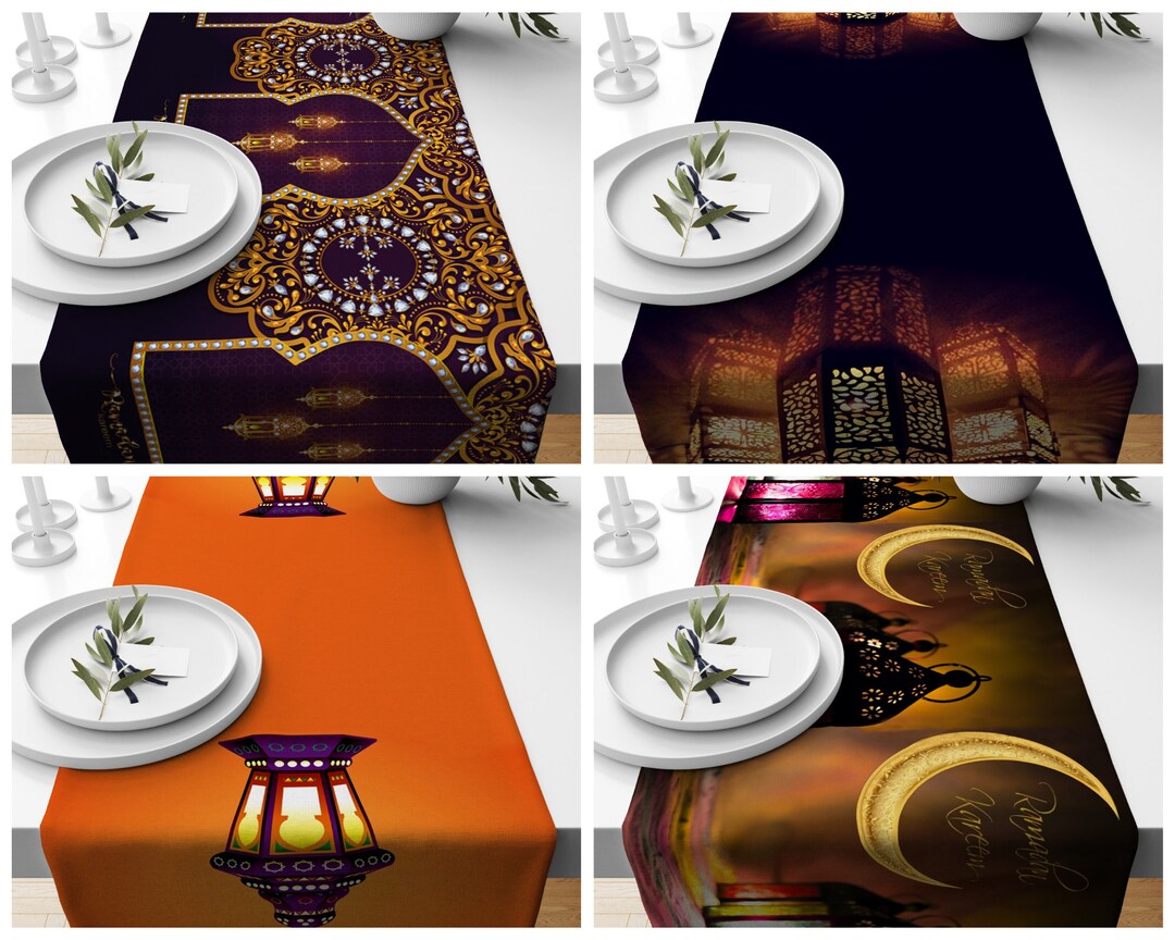 Ramadan Mubarak Table Runner|islamic Table Decor|eid Mubarak Table ...