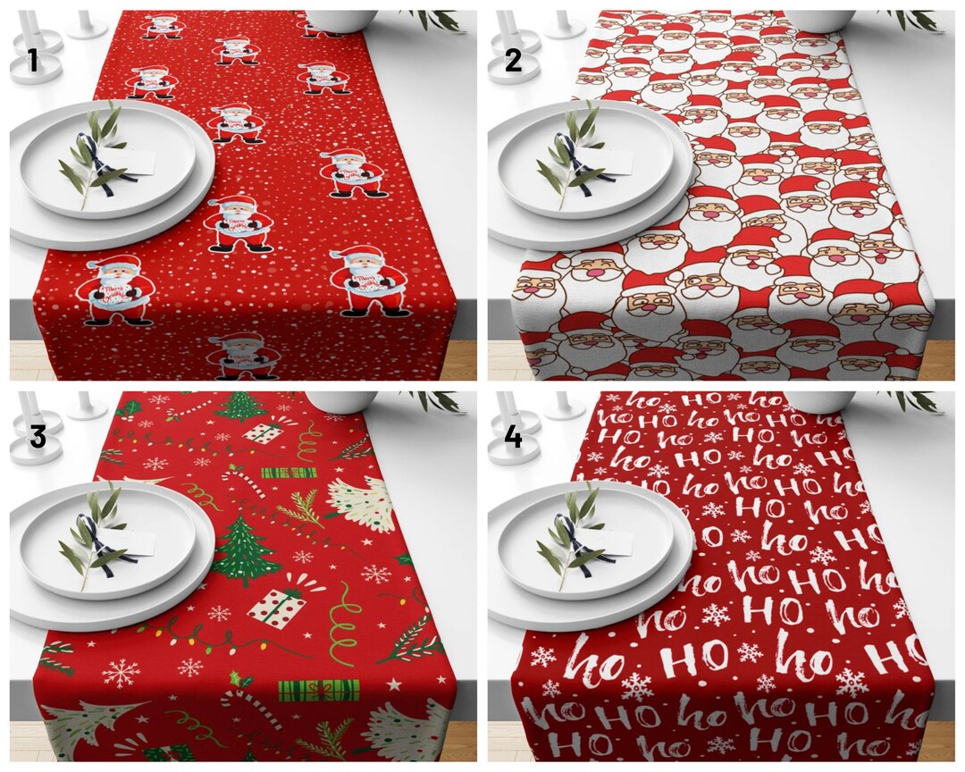 Santa Claus Table Runner,christmas Table Decor,snowflale Xmas Home ...