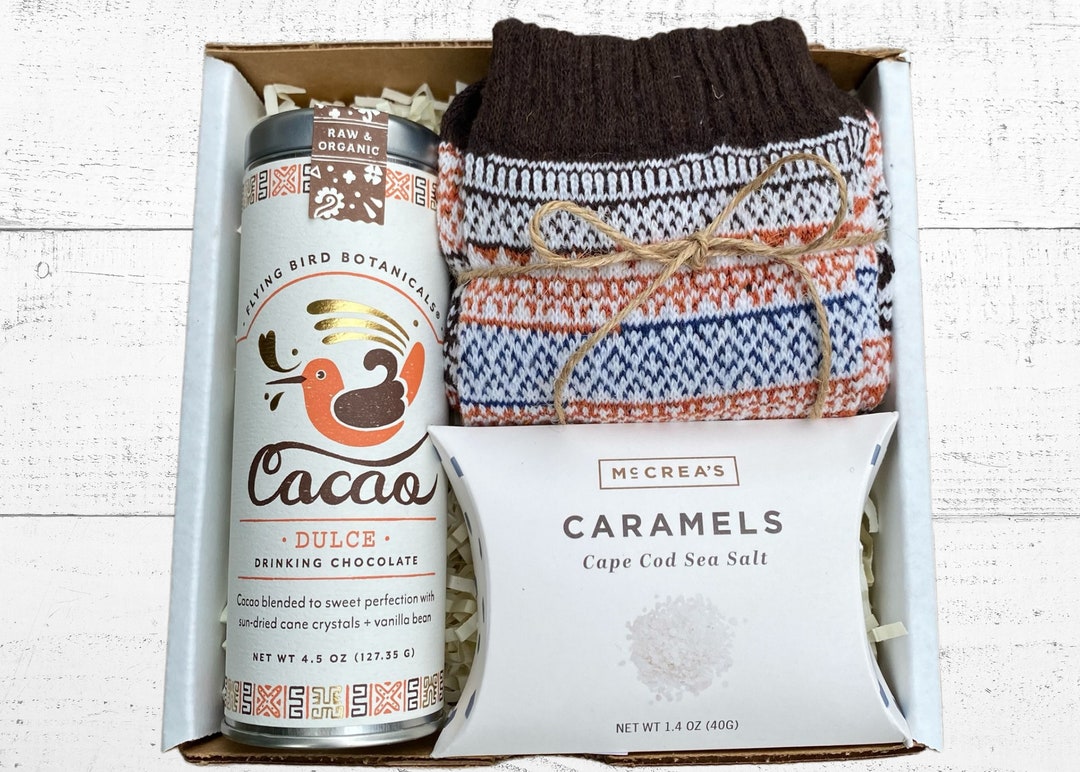 Build a Box Set: Hot Cocoa, Caramels and Socks Gift - Winter Set - Add ...
