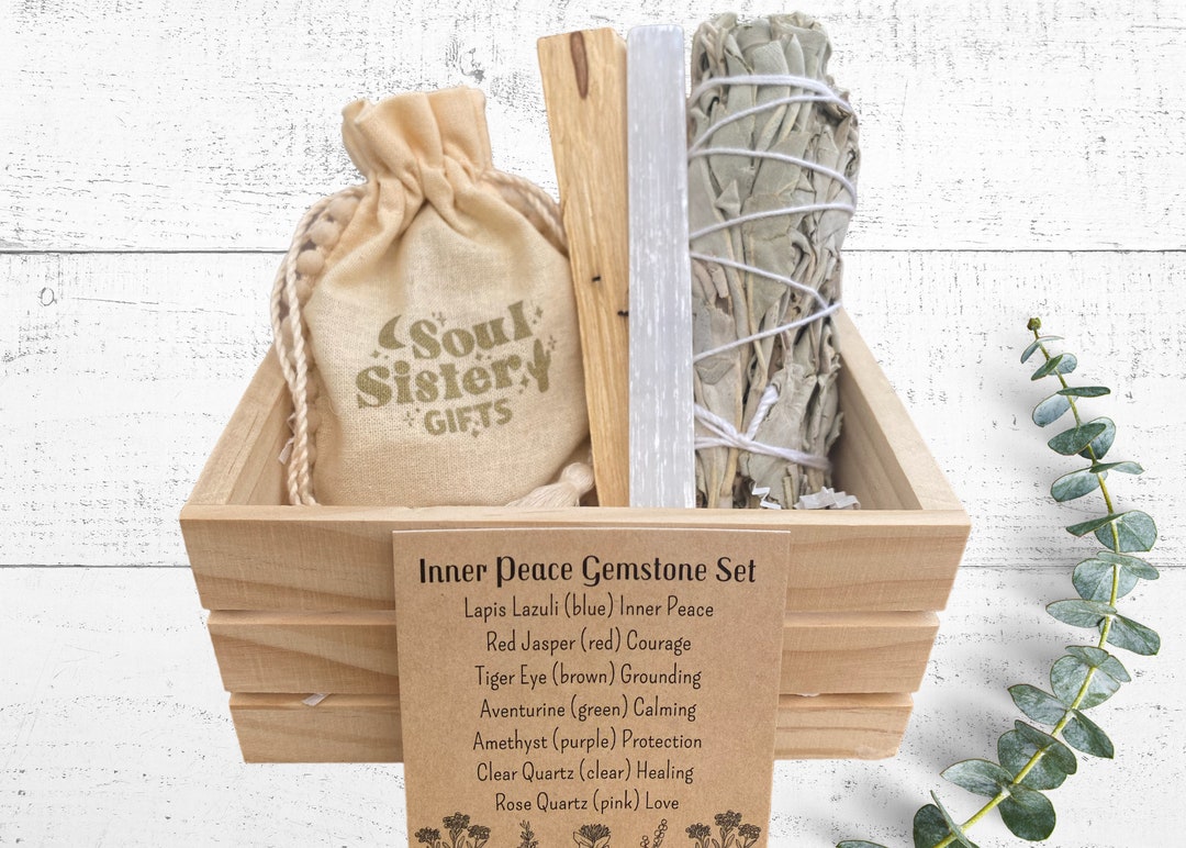 Build a Box Item- Meditation Set - Sage, Palo Santo & Gemstone Set ...