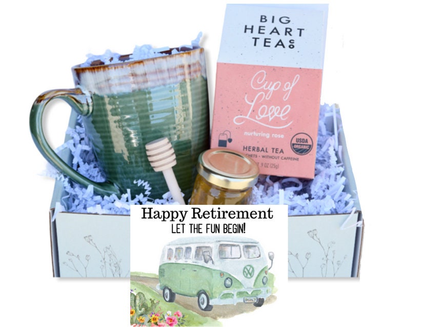 Outdoor & Gardening Happy Retirement Succulent & Tea Gift Tea Box Gifts ...