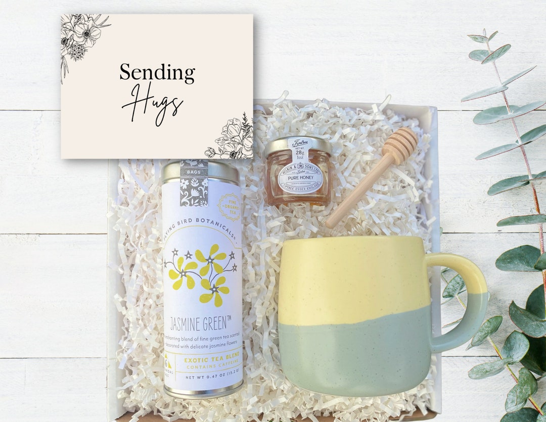 Sending Hugs Gift Modern Mug & Tea Gift Spring Gift Box Tea Gift Box Choose Your Card New Home ...