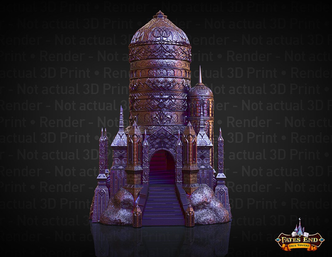 Eladrin Fey Elf City Syngorn Dice Tower Fates End 1 Dice Tower 3D Print ...