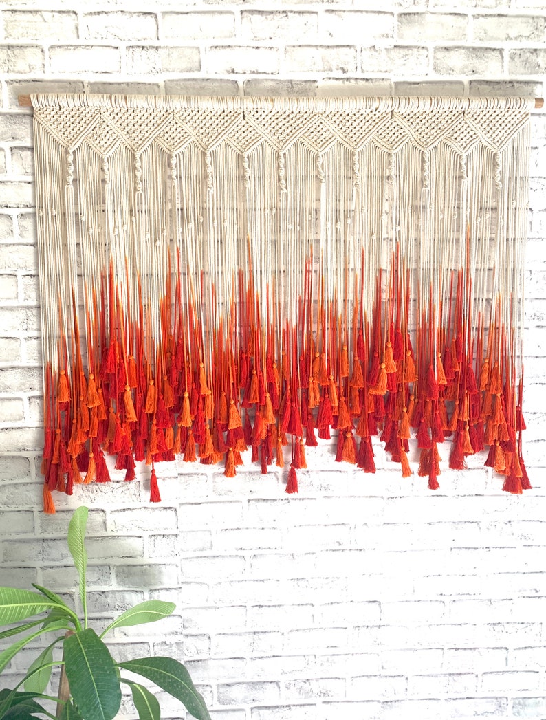 Colourful Extra Large Macrame Tassels Wall Hanging/ Bohemian - Etsy UK