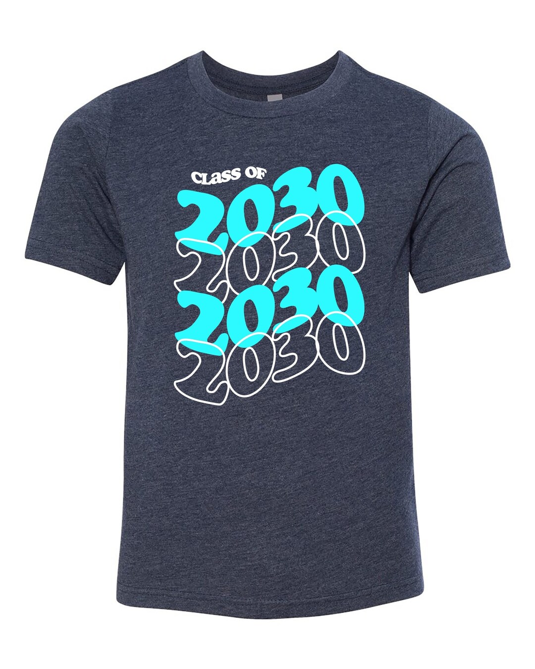 Class of 2030 Shirt Design RETRO GROOVY FUNKY School Graduate Vector ...