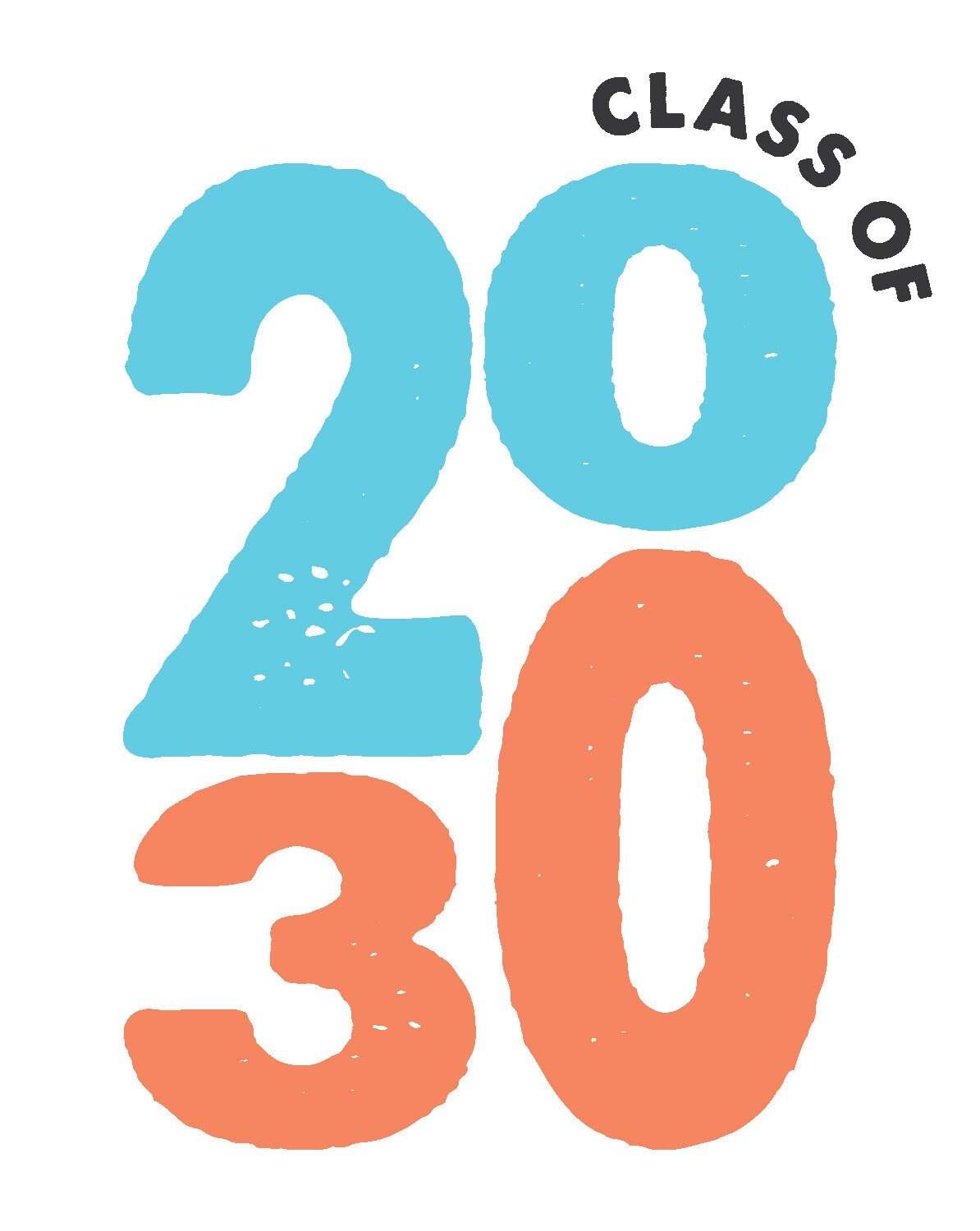 Class of 2030 Shirt Design BIG BOLD BLOCK School Graduate Vector Custom ...