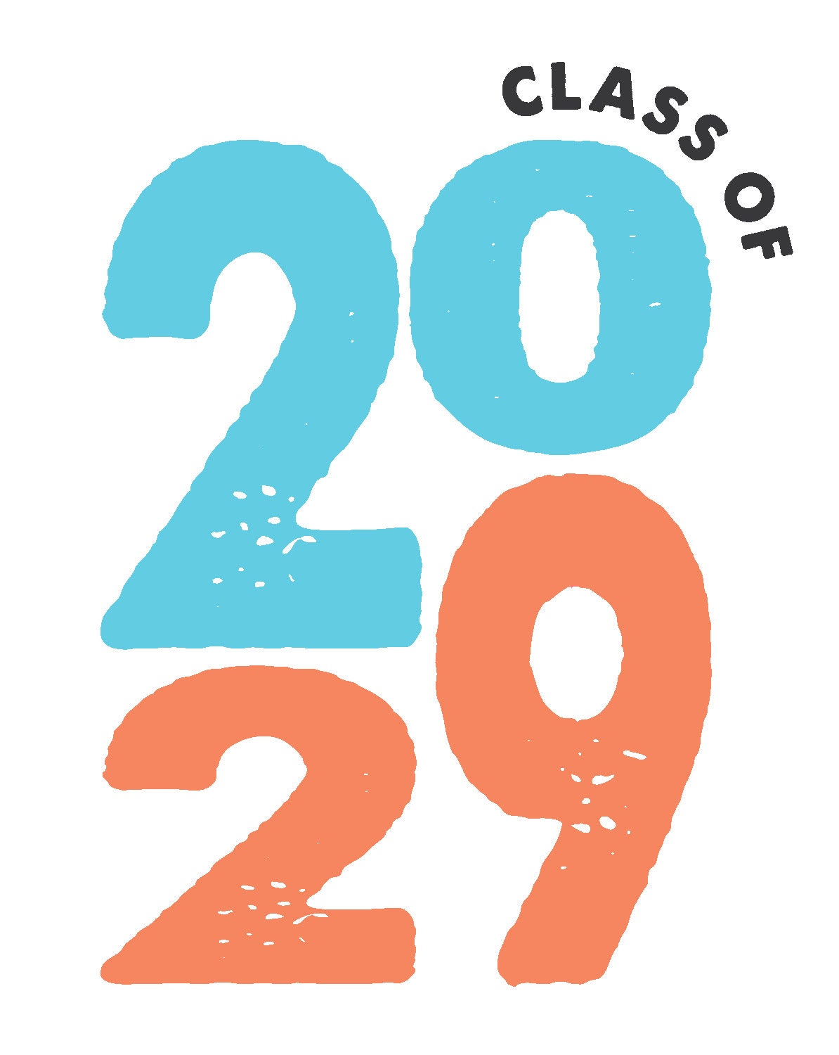 Class of 2029 Shirt Design BIG BOLD BLOCK School Graduate Vector Custom ...